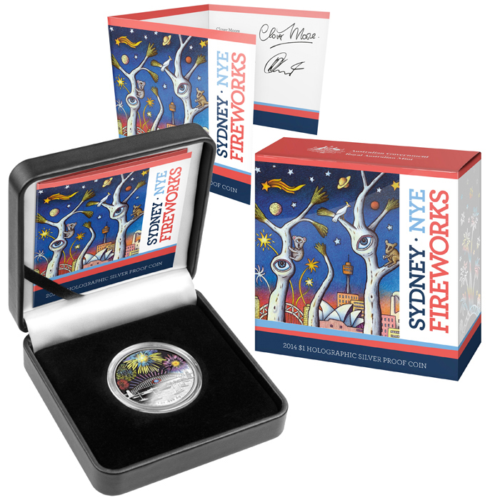 2014 Sydney NYE Fireworks Hologram Coin - Comm Coinage