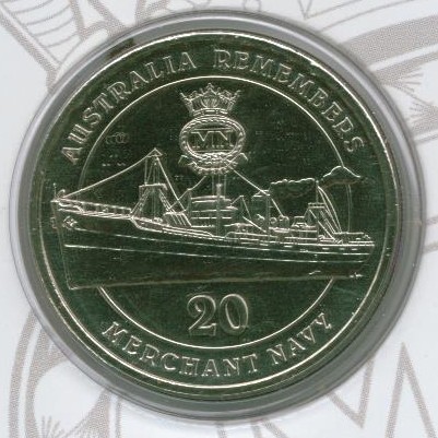 2012 20c Australia Remembers Merchant Navy - Comm Coinage